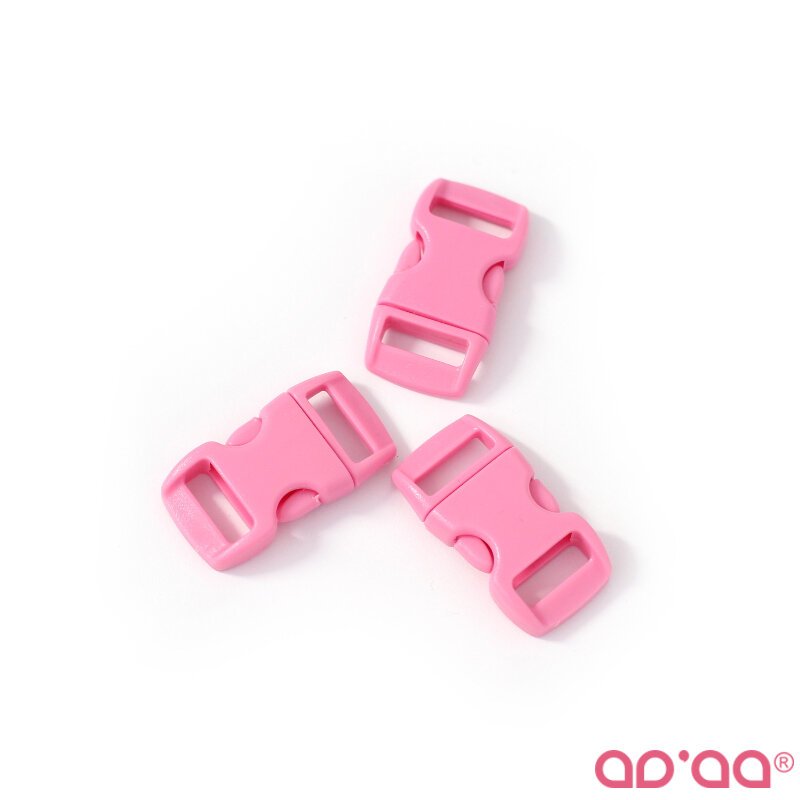 Fecho Plástico Rosa Claro 1cm - Retrosaria